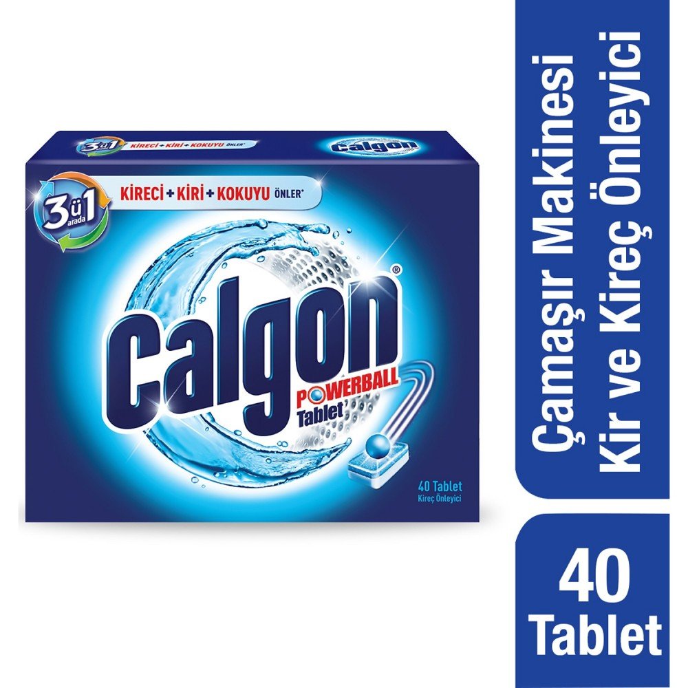 Calgon Çamaşır Makinesi Kireç Önleyici Tablet 40'lı
