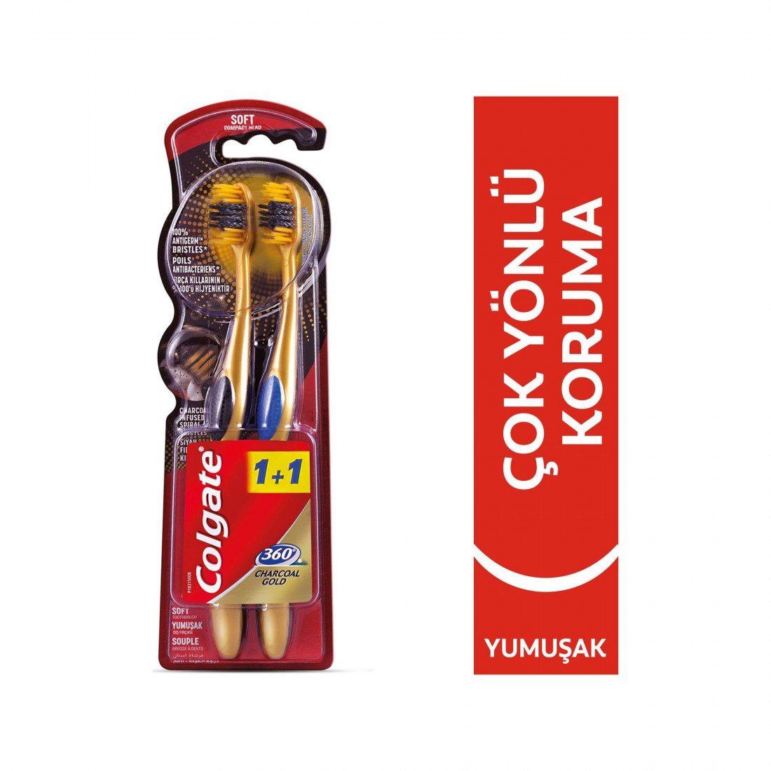 Colgate 360 Gold Diş Fırçası Yumuşak 1+1