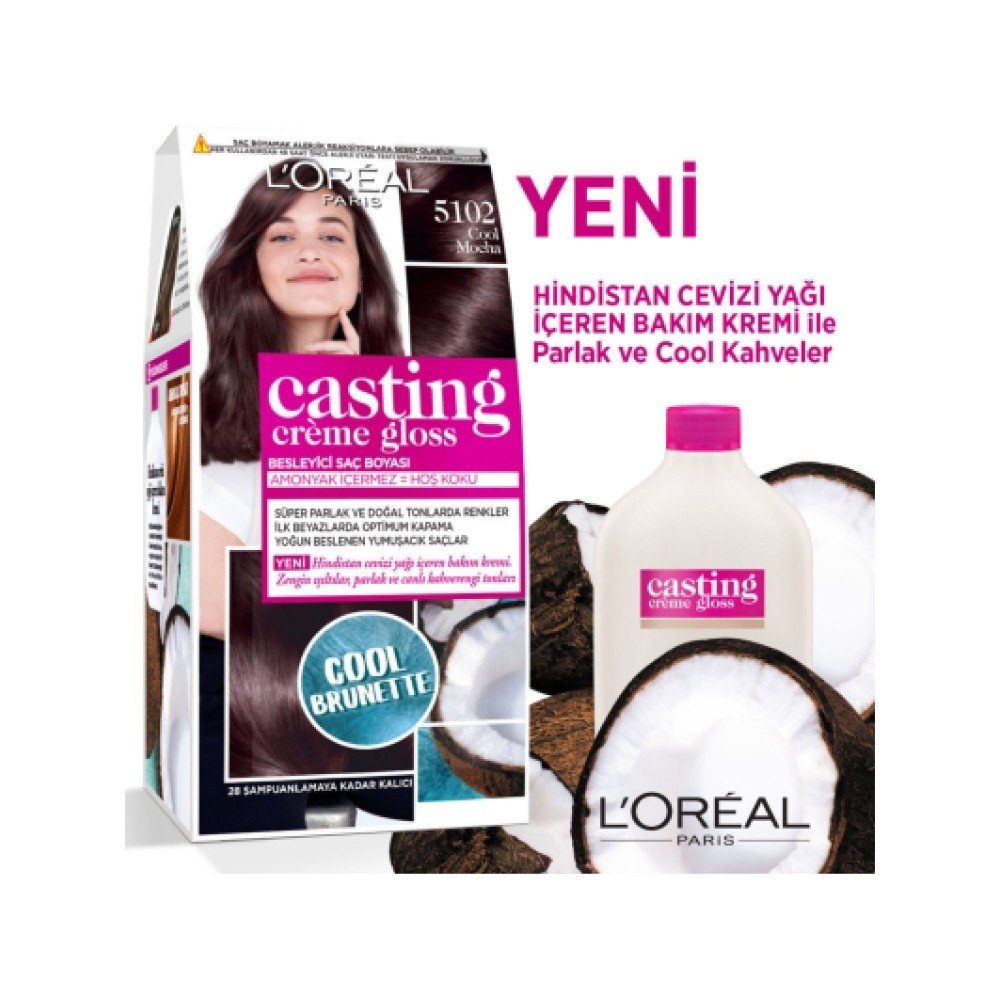 Loreal Paris Casting Creme Gloss Saç Boyası 5102 Cool Mocha