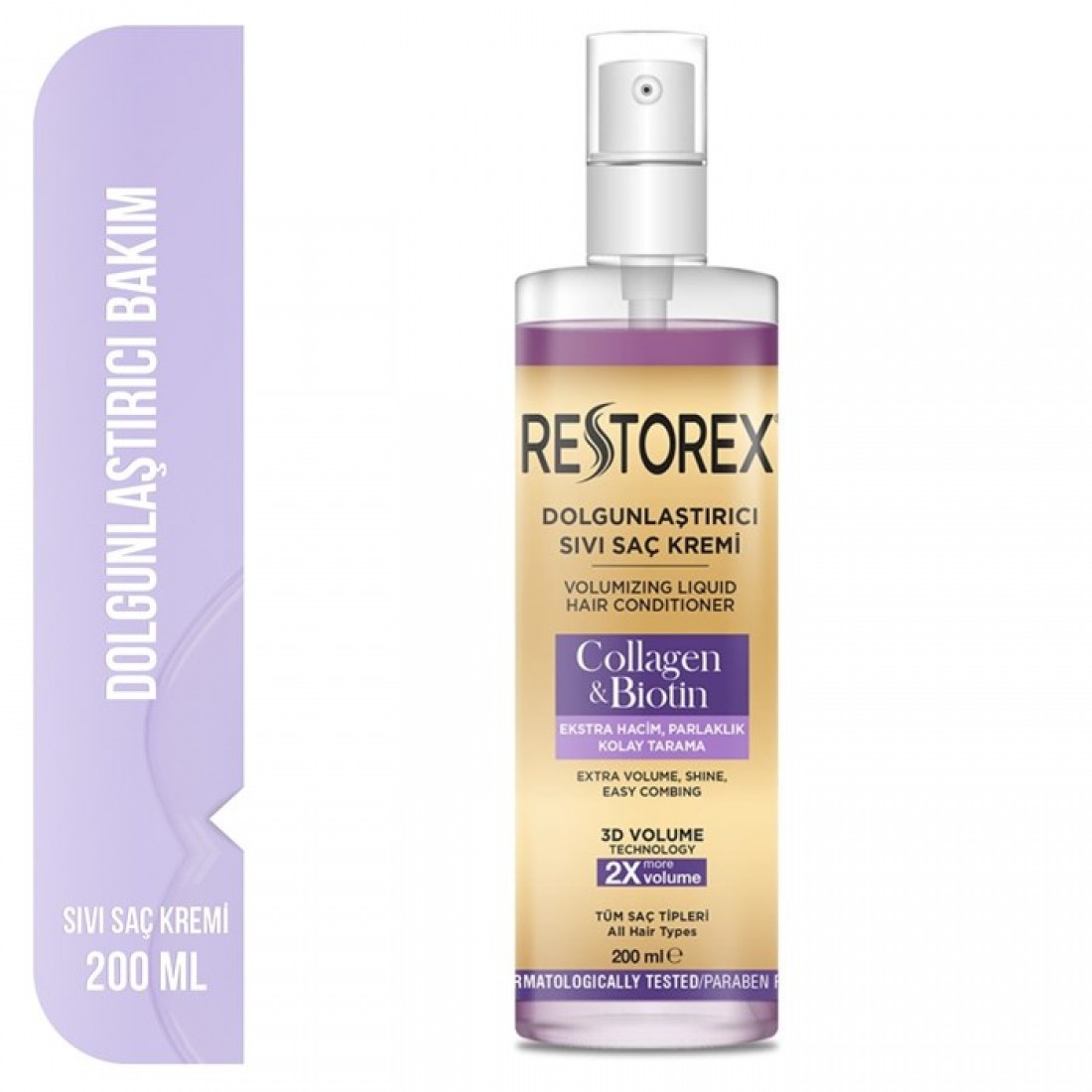 Restorex Sıvı Saç Bakım Kremi Kalojen&Biotin Dolgunlaştırıcı Etki 200 Ml