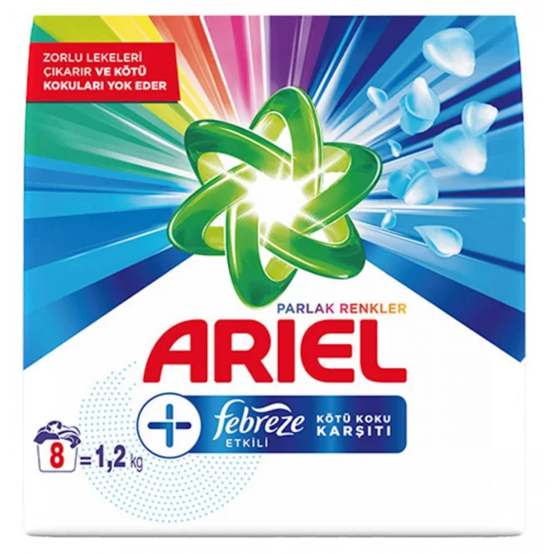 Ariel Plus Toz Çamaşır Deterjanı Febreze Etkili Parlak Renkler 1.2 Kg