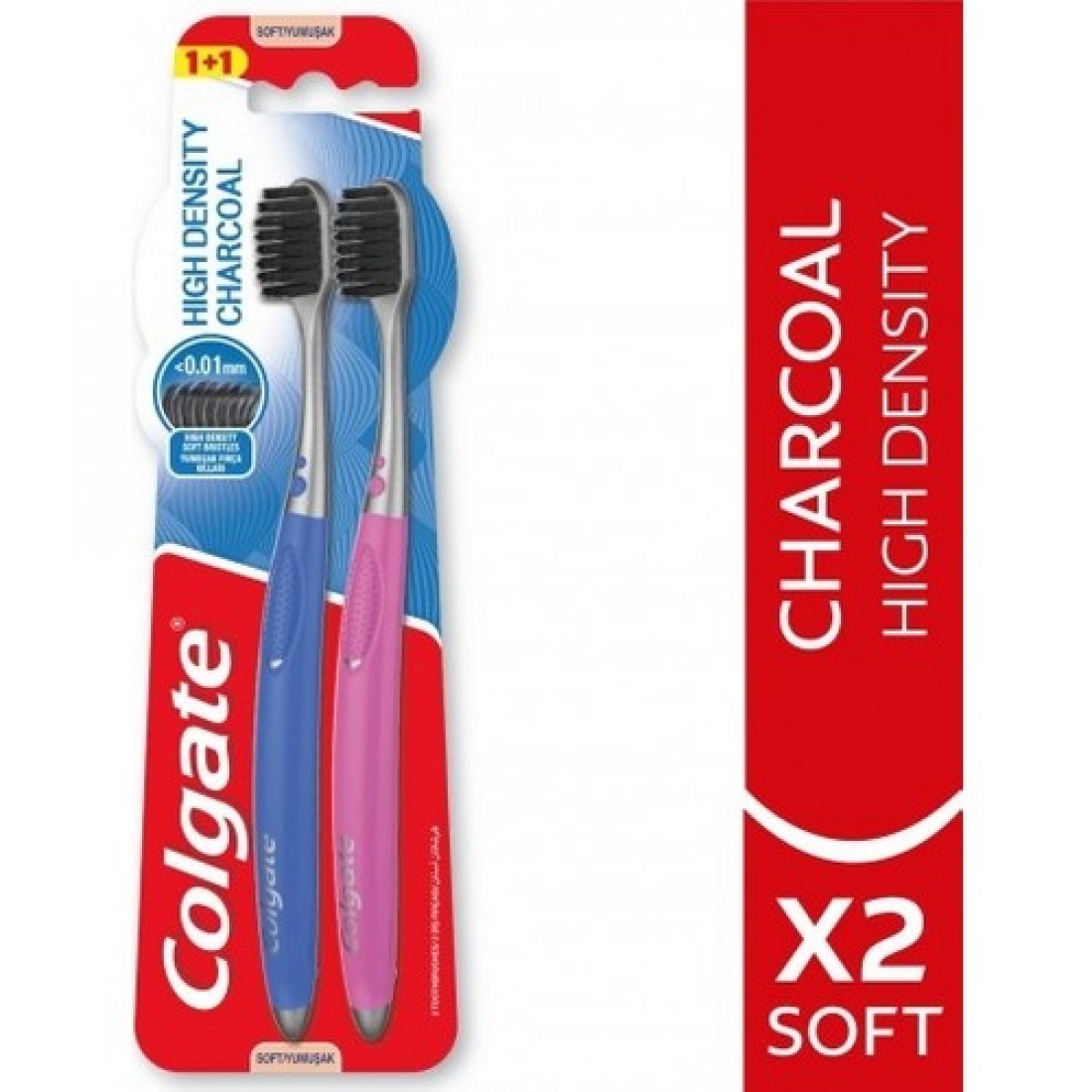 Colgate High Density Charcoal Diş Fırçası 1+1 Paketi