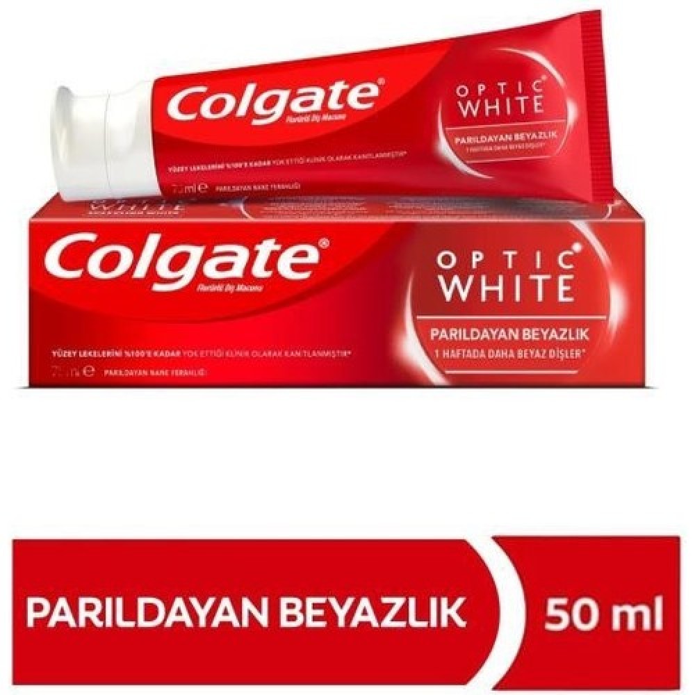 COLGATE MACUN OPTIC BEYAZ PARILDAYAN 50 ML