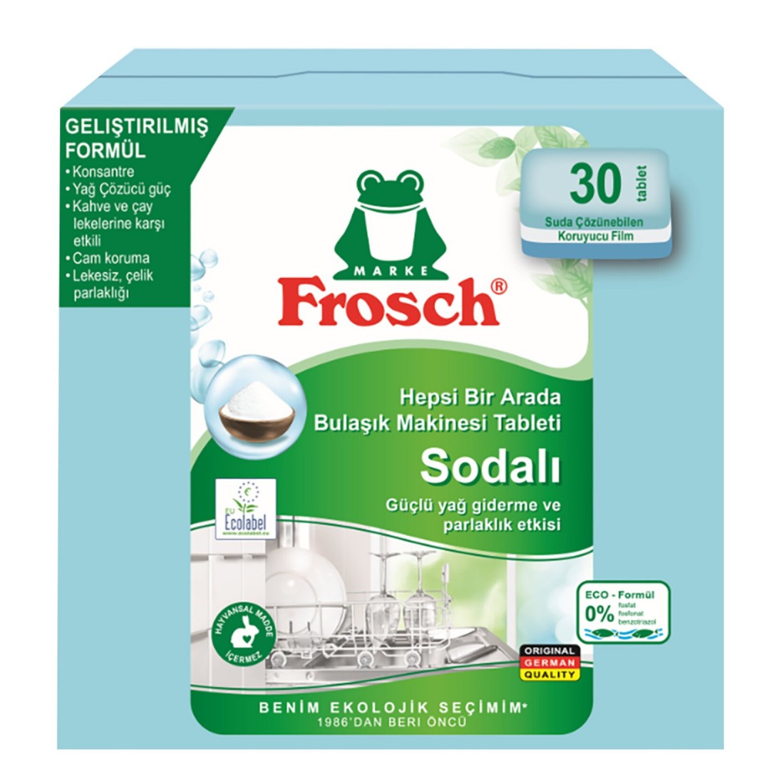 FROSCH BULASIK TABLETI 30 LU SODALI