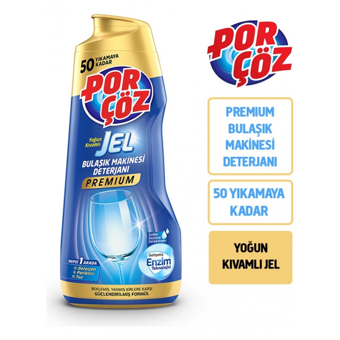 PORCOZ BULASIK MAKINE DETERJANI JEL 900 ML